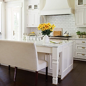 4 PCS Artificial Sunflower Small Silk Flowers with 22 Fake Sunflowers Heads Small Daisy Mums with Stems Realistic Flowers for Outdoors Yellow Flowers Artificial for Decoration Centerpieces Wedding