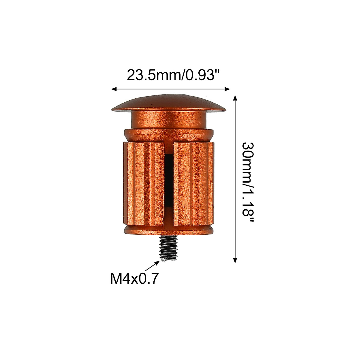 X AUTOHAUX 1 Pair Aluminum Alloy 17.5-22mm Handlebar End Plugs for Road Mountain Bicycle Adjustable Handlebar Bike Bar Ends Orange