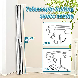 OShuKang Foldable Clothes Rack, 80-Inch Stainless Steel Clothes Rack, Simple Style, Can Be Used Indoors and Outdoors（LYJ-2000