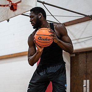 Baden Contender Official Basketball | Durable Indoor-Outdoor Basketball for Youth & Adults, Wide Channel, Natural Orange, 28.5-Inch