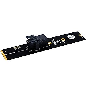 Mini Pcie to Pcie Adapter M.2 Module with Mini-SAS HD (SFF-8643) 36-Pin Connector for U.2 (SFF-8639) NVMe SSD (Upward miniSAS) - Support Intel 750 2.5-inch U.2 SFF SSD