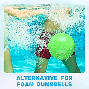 4 Pcs 9 Inch Water Resistance Ball for Low Impact Full Body Pool Workout Water Pool Aerobics Equipment Aquatic Fitness Equipment Weight Balls or Teen Adults Kids Passing Games Sports Exercise