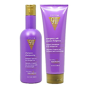 Hayashi System 911 Shampoo 10.1oz & Emergency Pak 8.4oz "Set"
