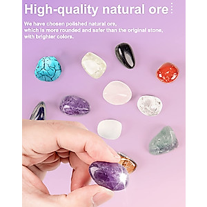 PAOSOD Healing Crystal Advent Calendar 2022 - 24 Pcs Christmas Novelty Toy Set - 2023 New Year 24 Days Countdown Board Game-Christmas Countdown Calendars for Christmas Home Garden Decoration