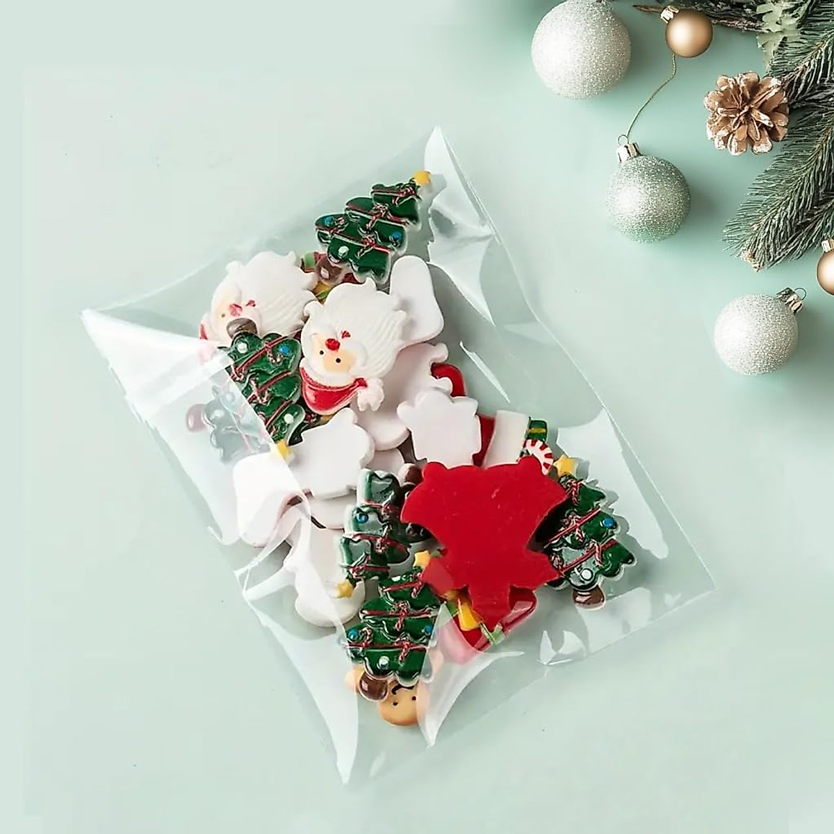 WEPOLY - 4" x 6" (100 Count) Clear Small Cellophane Bags - Self Sealing Cello Plastic Poly Bags- for Photo, Jewely, Bakey, Treats, Candies