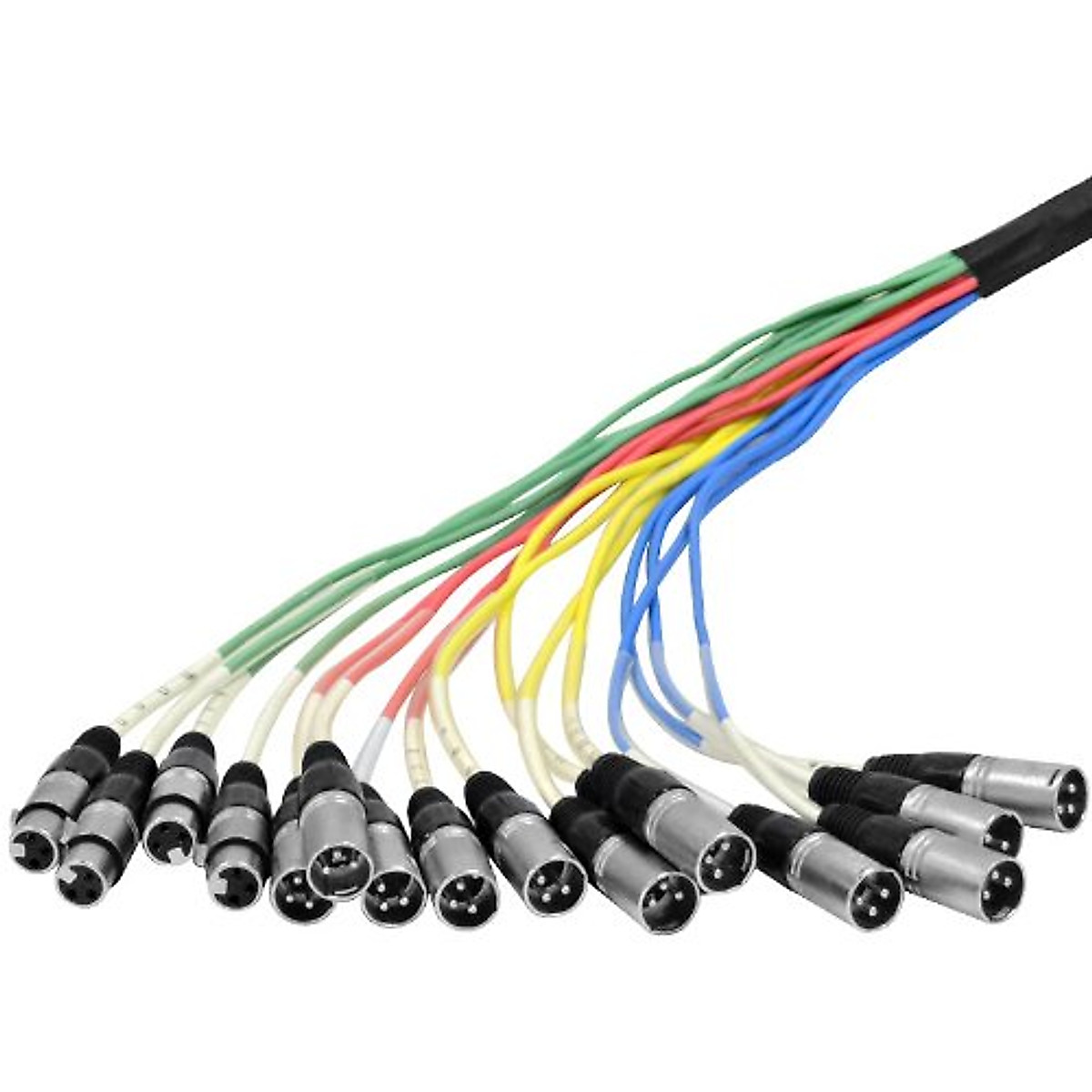 Seismic Audio - SAXQ-12x4x25 - 12 Channel 25' XLR Snake Cable with XLR and 1/4" Returns on the Box