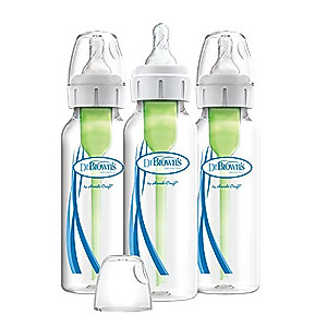 Dr. Brown’s Natural Flow® Anti-Colic Options+™ Narrow Baby Bottles 8 oz/250 mL, with Level 1 Slow Flow Nipple, 6 Pack, 0m+ Woodland Animals Gift Set