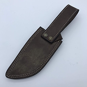 9" long custom handmade leather sheath for 4" cutting blade knife