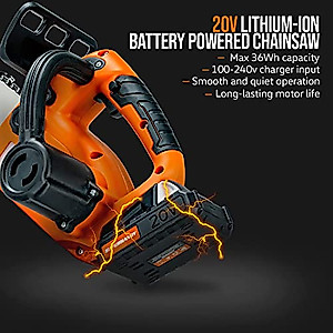 SuperHandy Trailer Dolly Electric Power 3600LBS Max Trailer Weight, 600LBS Max Tongue Weight & Chainsaw Mini 8-Inch Cordless Electric 20V 2.0Ah Lightweight [Bundle Deal]