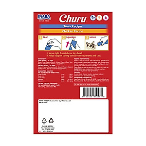 INABA Churu Cat Treats, Lickable, Squeezable Creamy Purée Cat Treat with Vitamin E, 0.5 Ounces Each Tube, 20 Tubes, Holiday Variety Pack