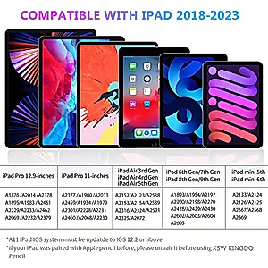 iPad Stylus, iPhone Stylus, Rechargeable Stylus Pen,1.4mm Fine Tip for Drawing and Writing, Compatible iPad Pro/iPhone and iPad/iPad Mini/iPad Air(Pink)