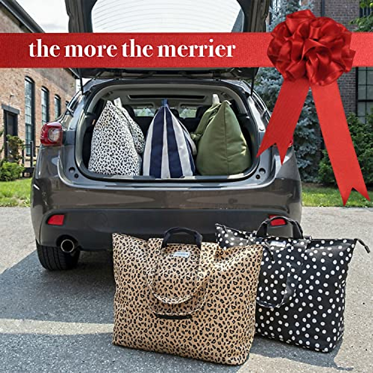 Foundry by Fit + Fresh, All The Things Tote Bag, Luggage, Travel Duffle Bag, Weekender Bags for women, and Beach Bag, B&W Dot extra large