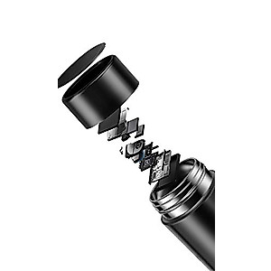 Coffee thermos,Coffee bottle,Tea Infuser Bottle,Smart Sports Water Bottle with LED Temperature Display,Double Wall Vacuum Insulated Water Bottle, Stay Hot for 24 Hrs,Cold for 24 Hrs (black, 16 oz)