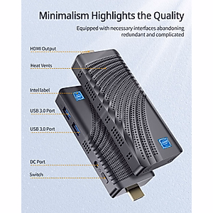 Mini PC Stick 8GB DDR4 128GB eMMC Intel Celeron N4000 (Up to 2.6GHz) Mini Computer Stick with Windows 10 Pro Supports 4K HDMI, 2.4G/5G WiFi, Bluetooth 4.2, Auto Power On, HTPC