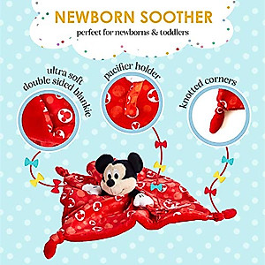KIDS PREFERRED Disney Baby Mickey Mouse Plush Stuffed Animal Snuggler Lovey Security Blanket 13.18" x 13.18" x 3.5"