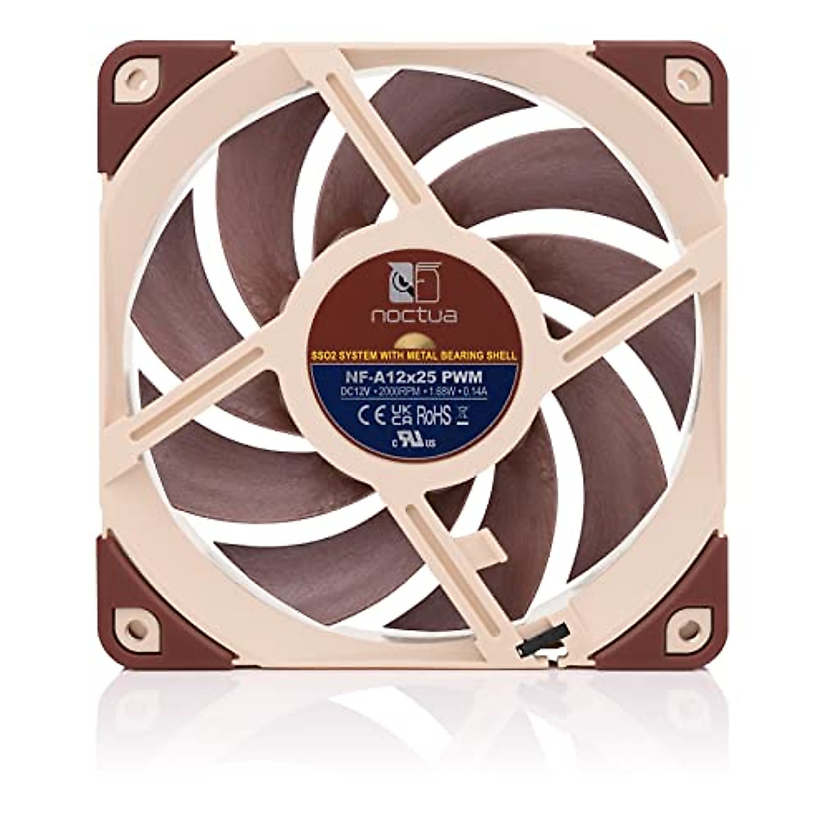 Noctua NF-A12x25 PWM, Premium Quiet Fan, 4-Pin (120mm, Brown)