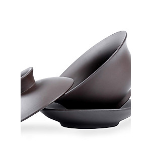 Chinese Yi Xing Purple Clay Gaiwan Tea Cup