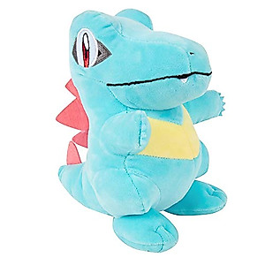 Pokémon 8" Totodile Plush - Officially Licensed - Gold and Silver Starter - Authentic Soft Stuffed Animal Toy Figure - Valentine's Day & Easter Basket Stuffer Gift for Kids, Boys, Girls - 2+