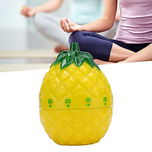BuyWeek Pineapple Timer, Baking Timer Plastic Cute Kitchen Cooking Timer Reminder for Home (6.4x6.4x8.7cm)