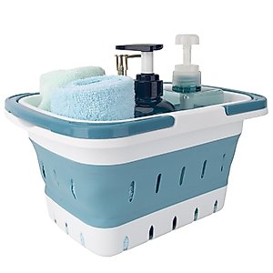 KeFanta Shower Caddy Basket, Portable Shower Tote, Plastic Dorm College Shower Organizer Bucket with Handles