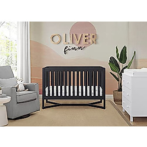 Delta Children Tribeca 4-in-1 Baby Convertible Crib, Midnight Grey