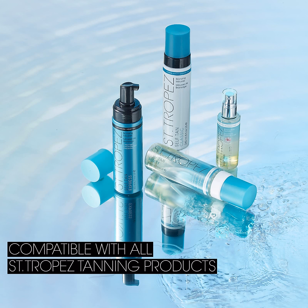 St.Tropez Double-Sided Luxe Velvet Applicator Mitt, Soft Self Tanning Mitt for a Flawless Finish, Waterproof Tanning Mitt for a Smooth and Even Self Tan, Ultimate Mitt for Self Tanner, 1 ct