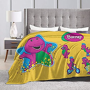 ECLUT Barney-The-Dinosaur Blanket Fleece Lightweight Cozy Soft Blanket Couch Sofa Livingroon Bedroom Decor 50"X40"