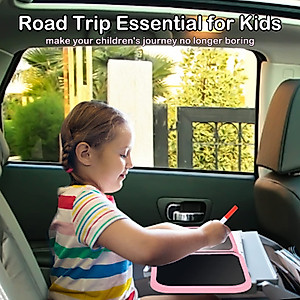 Miavogo Kids Erasable Doodle Book Set, Reusable Drawing Pad with 4 Page Coped Pattern & 12 Watercolor Pens, Preschool Travel Art Toy Scribbler Board for Road Trip Car Games Activities