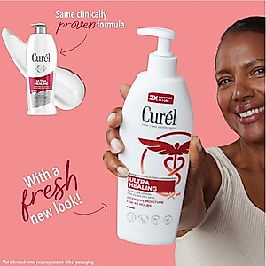 Curel Ultra Healing Intensive Fragrance-Free Lotion For Extra-Dry Skin, Dermatologist Recommended, Ideal for Sensitive Skin, Cruelty Free, Paraben Free, 20 Oz