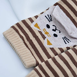 Womens Toe Socks Cotton Five Finger Socks Cute Animal Socks Colorful Funny Casual Crew Socks for Ladies