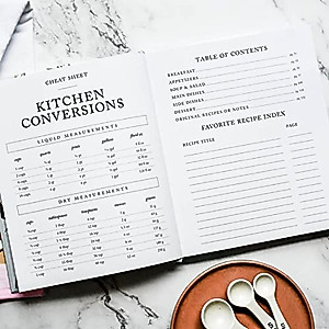 DUNCAN & STONE PAPER CO. Family Recipe Book & Keepsake Journal (160 Pages) – Blank Cookbooks for Family Recipes - Hardcover Recipe Scrapbook - Wife/Mom/Grandmas Recipe Book