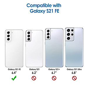 JETech Slim Fit Case Compatible with Samsung Galaxy S21 FE 5G 6.4-Inch, Thin Phone Cover with Shock-Absorption and Carbon Fiber Design (Black)