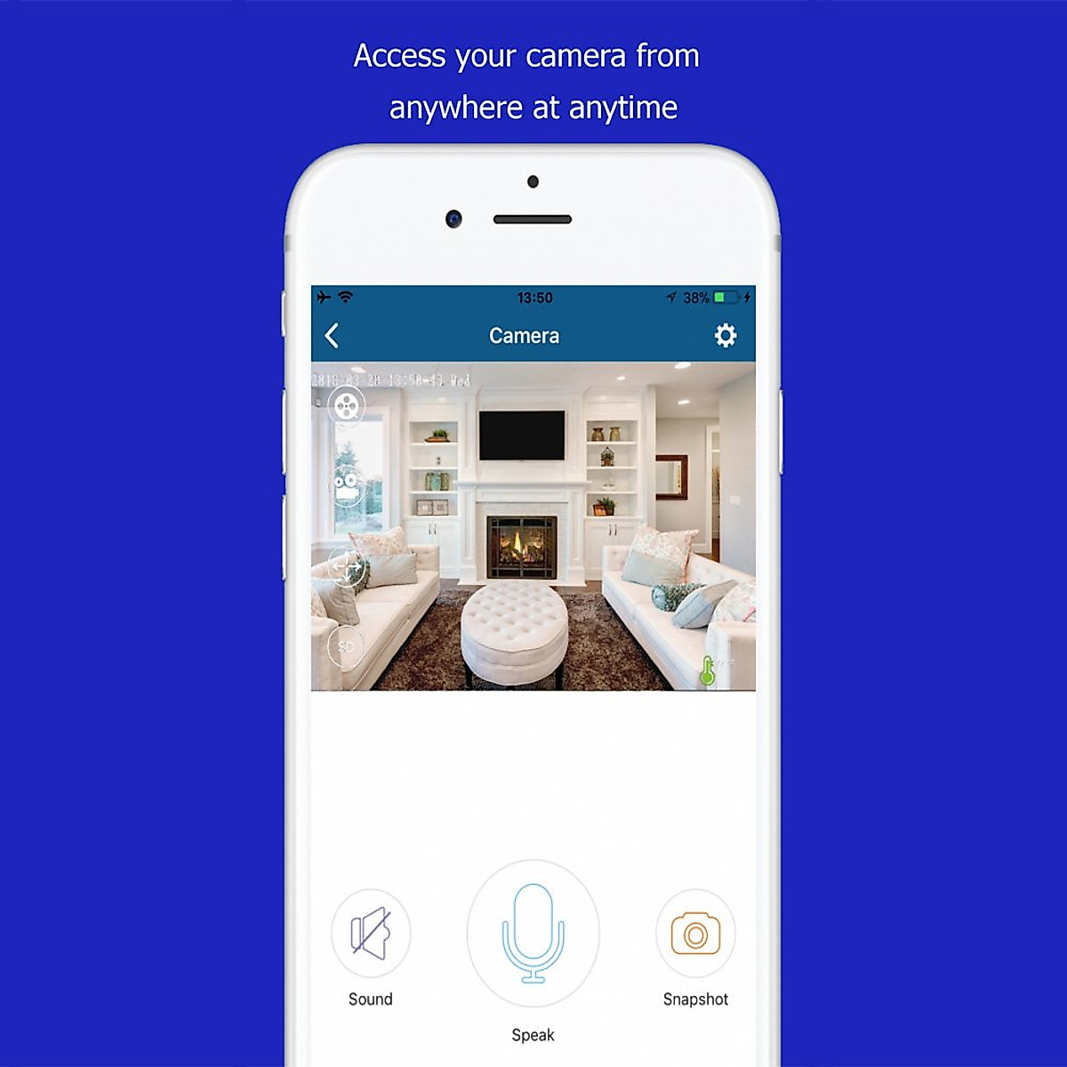 Emerson WiFi Baby Monitor/Pet Nanny Camera, Two Way Audio, Night Vision, Temperature Monitor, Pan/Tilt, Motion Detection, HD, 1080P, ER108002