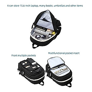 Women Girls' schoolbag leisure backpack Student College Backpack Travel Daypack 15.6 Inch Laptop Backpacks (Black)