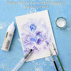 LOONENG Ruling Pen for Masking Fluid, Perfect for Fine Line Drawing, Technical Drawing, Cartography and Calligraphy, Suitable for Use with Masking Fluid, Drawing Ink, Indian Ink and Gouache