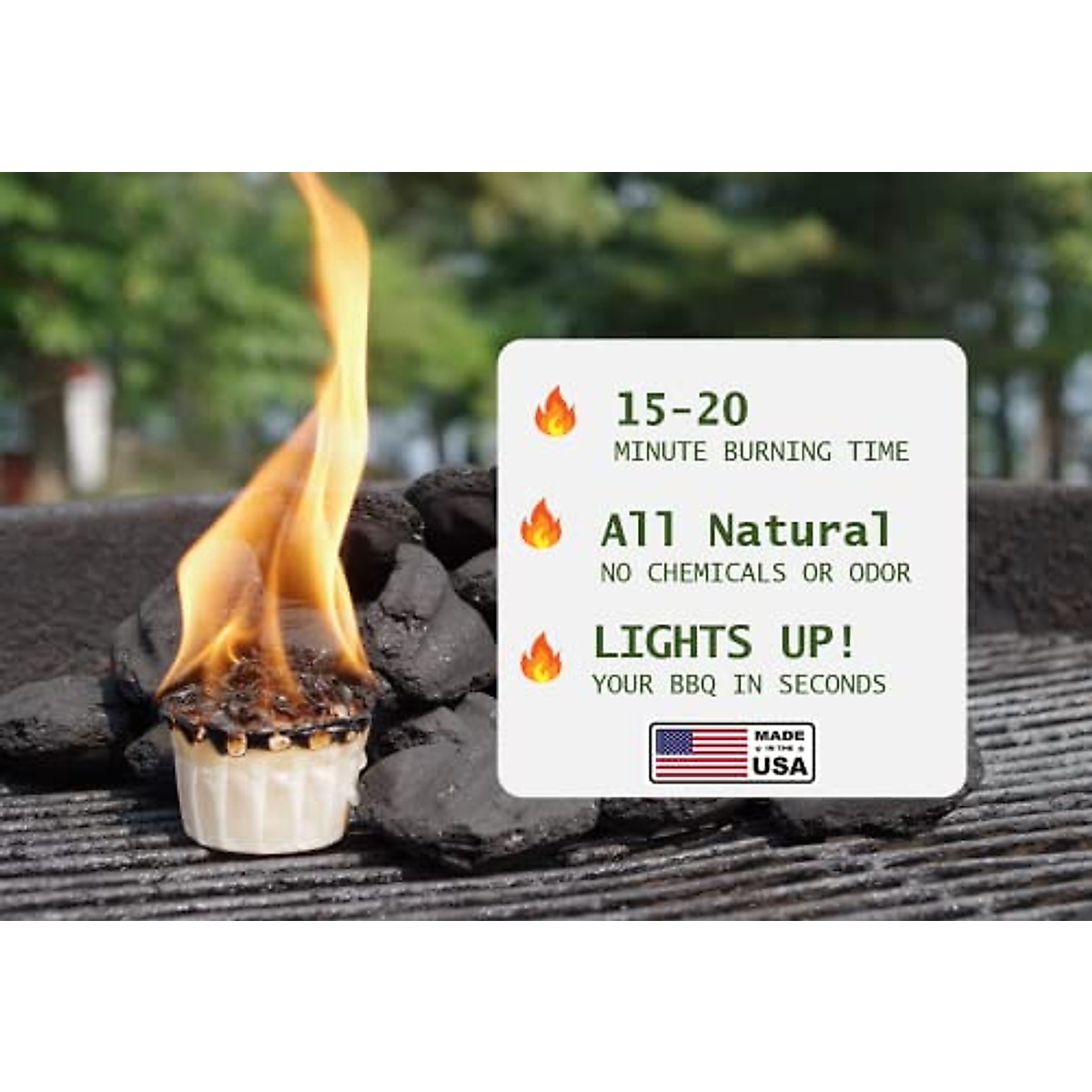 Superior Trading Fire Starter Pods in Travel Packs - Fire Starters for Campfires, BBQ, Grill, Pit, Wood Stove & Charcoal Starter, 15-20-Min Burn, 40 Extra Large Pods, USA Made, Brown, 3.5 Lbs