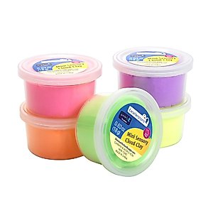 Excellerations Mini Cloud Clay Set of 5, .63 oz Each - Party Favors, Sensory Toys for Kids, Fidget Kit
