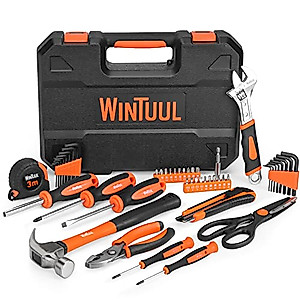 WINTUUL 48PC Tool Kit - Hand Tool Set with Toolbox Storage Case, Tool Kit for Home, Apartment, Garage, Dorm and Office-Perfect for Women/Men DIY, Home Repair