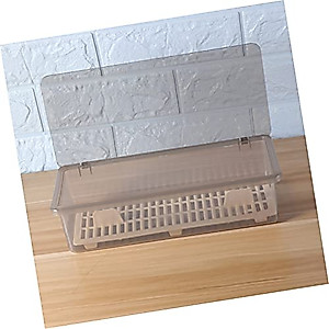 Luxshiny 3pcs Black Silverware Container Lid and Lid- Tableware Flatware Transparent Chopsticks Organizer Proof Countertop Organizers Cutlery Drain Storage Transparent- Tray