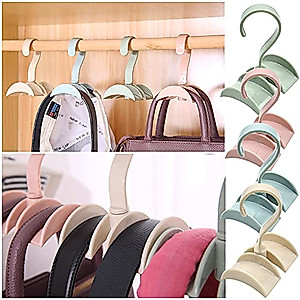 Closet Handbag Organizer 360 Degree Rotating Belt Scarf Tie Rack Holder Multi-Function Hook 4 Color