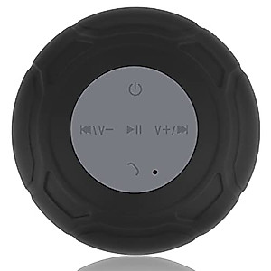Bluetooth Shower Speaker Waterproof Wireless Mini Small Cute Portable Water Resistant Speaker Suction Cup, Built-in Mic Speakerphone for Kids, Husbands, Wife Gift Bathroom Kitchen Outdoor - Black