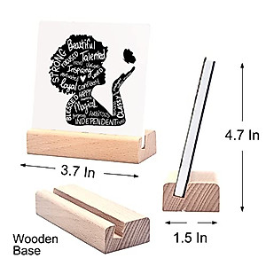 Inspirational Quotes Desk Decor Gifts For Women Girls Friends-Motivational Sign Ceramic Plaque With Wooden Stand-Cheer Up Gifts For Friends Women (Strong)