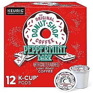 The Original Donut Shop Peppermint Bark Coffee, Black, 12 K-Cup Pods, 4.1 Oz