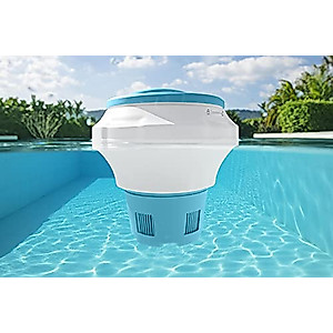 Bestway Pool Flowclear Chemical Floater with ChemGuard Protective Glove, Blue