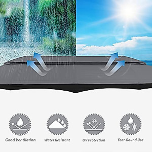 ABCCANOPY 10x20 Outdoor Gazebo - Patio Gazebo with Mosquito Netting, Outdoor Canopies for Shade and Rain for Lawn, Garden, Backyard & Deck (Dark Gray)