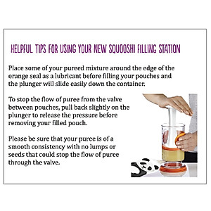 Squooshi Filling Station Baby Food Pouch Maker/Filler + 12 Large 5 oz Pouches for semi-Solid Foods