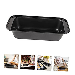 RORPOIR Bread Pan Non Stick Baking Sheet Metal Dies Baking Toast Mold Kitchen Loaf Pan Handle Design Bread Mold Carbon Steel Metal Toast Box Black Bread Pan
