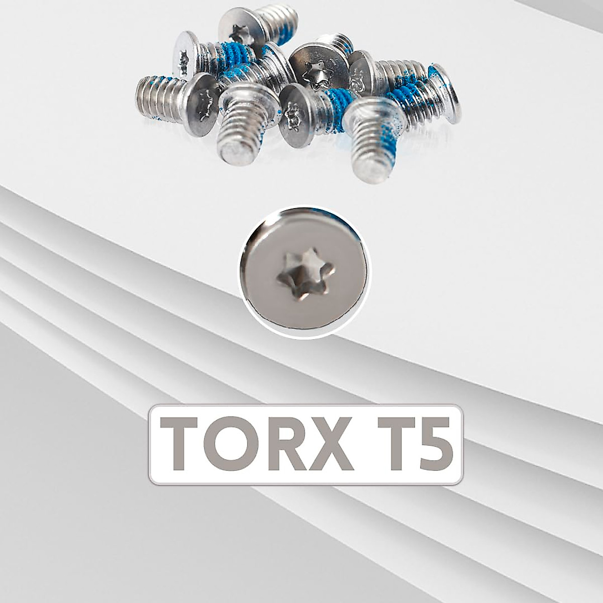 LeFix 10 x M2.5 x 4 Screws T5 Torx Compatible with DELL XPS 17 9700 9710 9720|Precision 5750 5760 5770 Base Underside,Silver,T5 Screwdriver Included