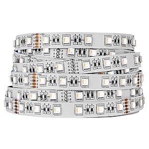BTF-LIGHTING 5050 RGBW RGB+Warm White(2700K-3000K) 4 Colors in 1 LED 5m 16.4ft 60LEDs/m Multi-Colored LED Tape Lights IP30 Non-Waterproof White 12mm PCB DC24V for Bedroom Kitchen Home Decoration