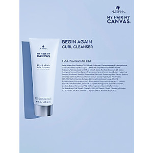 My Hair. My Canvas. Travel and Trial Size Begin Again Vegan Curl Cleanser Enhancing Shampoo for Curly, Coily, and Textured Hair, 1.35 oz